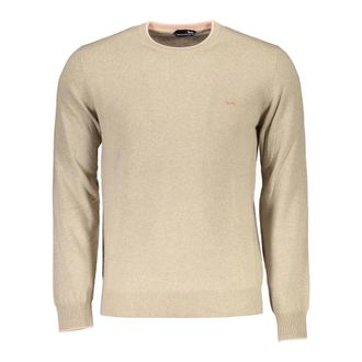 Harmont & Blaine Homme, Pulls, Beige, Taille: 2XL Pull en Laine Beige avec Détails Contrastants