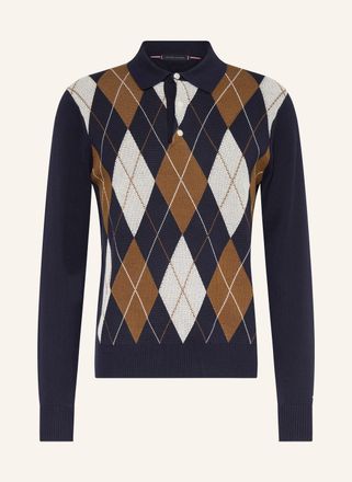 Tommy Hilfiger Strick-Poloshirt blau