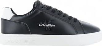 Calvin Klein Baskets Homme Classic Mono en Cuir, Noir (Black/Bright White), 43