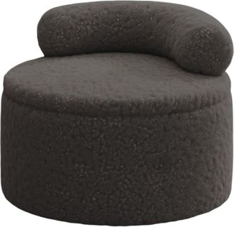 Generic Fu&szlig;hocker-Ottomane - Pl&uuml;sch-Runde Fu&szlig;st&uuml;tze, Fu&szlig;hocker-Ottomane Mit Stauraum Und R&uuml;ckenlehne, Bequeme Fu&szlig;st&uuml;tze | F&uuml;r Sofa, Zuhause, Wohnzimmer, Schla