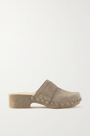 Chlo&eacute; Joy Clogs Aus Veloursleder - Braun