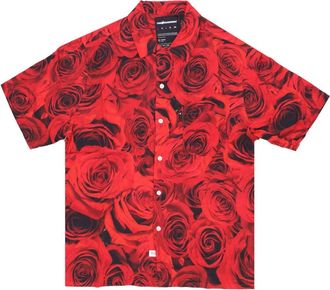 The Hundreds Homme, Chemises, Rouge, Taille: L Nature Woven Short Sleeve Shirt