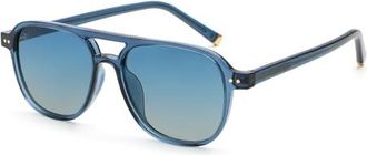 Generic Lunettes De Soleil Polaris&eacute;es &Agrave; Grande Monture For Hommes, Id&eacute;ales For La Conduite, Les F&ecirc;tes, Les Vacances Et Le Shopping For Femmes.(Blue)