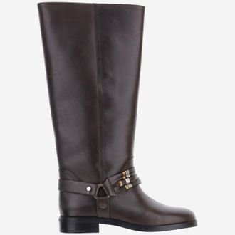 Pinko Bottines en cuir Pinko avec logo