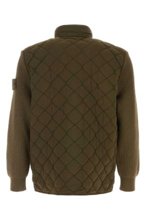 Stone Island Mens Army Green Nylon Jacket Giubbini