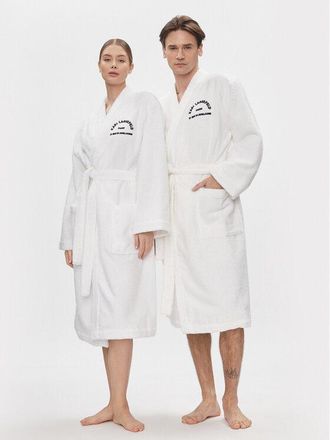 Karl Lagerfeld Bademantel Unisex 215M2180 Weiß Regular Fit