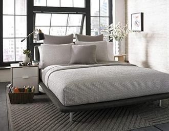 City Scene Blatt-Kollektion, Steppdecken-Set, 100% Baumwolle, wendbar, mittelschwer und atmungsaktiv, ideal für alle Jahreszeiten, Queen-Size-Bett, Nerz