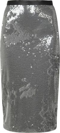 Jucca Femme, Jupes, Gris, Taille: 38 FR Midi Skirt