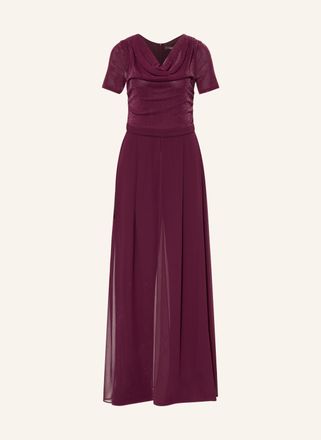 Vera Mont Jumpsuit Im Materialmix Mit Glitzegarn rot