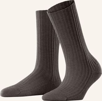 Falke Str&uuml;mpfe Cosy Wool Boot Mit Merinowolle braun