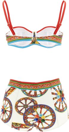 Dolce & Gabbana Sicilian Carretto Print Bikini - Multicolor