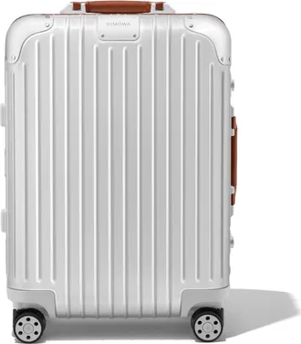 Rimowa Original Cabin Twist Koffer in Silber und Braun - Aluminium - 55x40x23