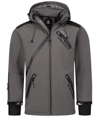 Rock Creek Herren Softshell Jacke Outdoor Regenjacke Softshelljacke Windbreaker Laufjacke Wanderjacke Funktions Sport Jacken H-127 Anthrazit 3XL