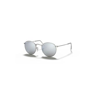 Ray-Ban Round Flash Lenses Sonnenbrillen Silber Fassung Silber Glas 50-21