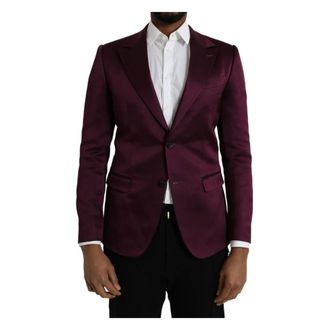 Dolce & Gabbana Seiden-Einreiher-Mantelblazer - - Jackets - Herren - Braun - S