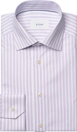 Eton Gestreiftes Twill-Hemd aus langstapeliger ägyptischer Baumwolle, Contemporary in