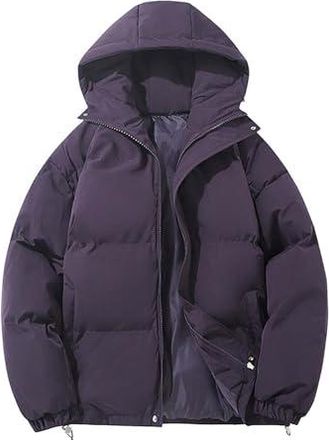 Generic Manteau dextérieur pour Hommes, Manches Longues, col Rabattu, Poche, Couleur Unie, Doudoune Unisexe, Automne et Hiver Gilet Veste Hommes