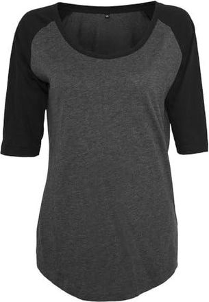 Build Your Brand T-Shirt pour Femme, Carbone/Noir, XXL