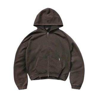 Represent Represent, Homme, Sweatshirts et sweats &agrave; capuche, Brun, Taille: L Initial Boxy Zip Through Sweat &agrave; capuche