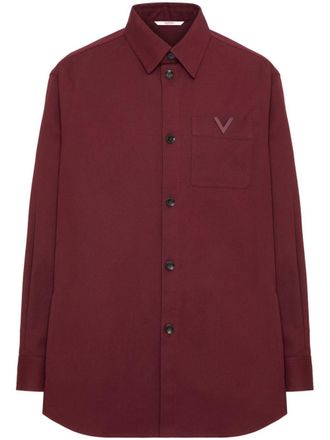 Valentino Garavani surchemise &agrave; d&eacute;tail V - Rouge