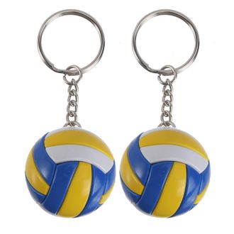 FOMIYES 2 St&uuml;ck Volleyball-Schl&uuml;sselanh&auml;nger, lustige Sportball-Schl&uuml;sselanh&auml;nger, einzigartige Taschenanh&auml;nger, Leder-Volleyball-Ornamente, h&auml;ngende Schl&uuml;sse
