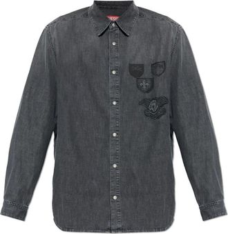 Diesel Homme, Chemises, Gris, Taille: M D-Simply-S15 Shirt