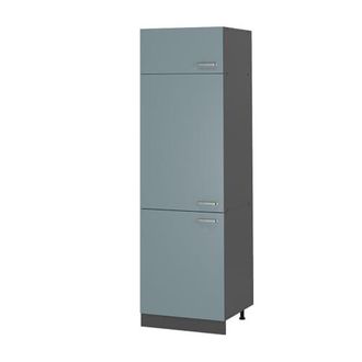 Vicco Armoire pour frigo R-Line, Bleu-Gris/Anthracite, 60 cm