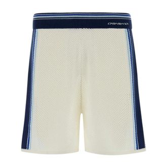Casablanca Cotton Mesh Bermuda Shorts - - Shorts - Herren - Wei&szlig; - L