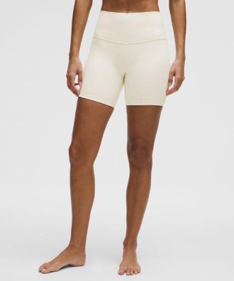 lululemon Align Shorts mit hohem Bund f&uuml;r Frauen - 15 cm - Gr&ouml;&szlig;e 10 in Light Ivory
