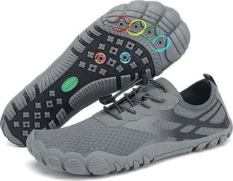 Saguaro Chaussures Aquatiques Hommes Femmes Séchage Rapide Minimalistes Chaussure deau pour Plage Plongée Piscine Bain Légère Barefoot Shoes Gris Foncé,GR.47