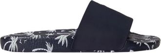 Polo Ralph Lauren Homme, Chaussures, Bleu, Taille: 44 EU Slide Imprim&eacute; Palmier