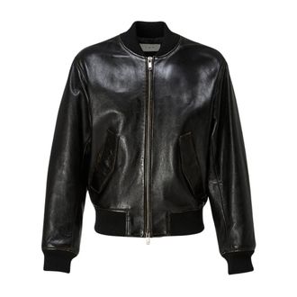 VSP Vsp, Homme, Vestes, Noir, Taille: XL Blouson en cuir noir