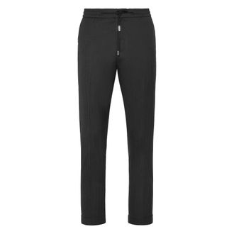 Philipp Plein Homme, Pantalons, Noir, Taille: S Wool Jogging Pants