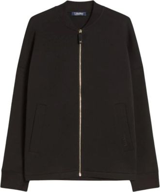 Max Mara Femme, Sweatshirts et sweats &agrave; capuche, Noir, Taille: 36 FR Neoprene Knit Jacket