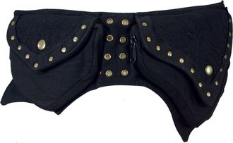 Guru Shop Festival Ethno Sidebag, Gürteltasche, Elfen Bauchtasche - Schwarz, Unisex - Erwachsene, Baumwolle, 15x40x4 cm