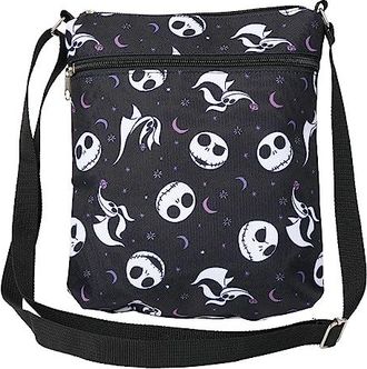 Disney Sac &agrave; bandouli&egrave;re pour femme L&Eacute;trange No&euml;l de Monsieur Jack Skellington AOP Sling, noir
