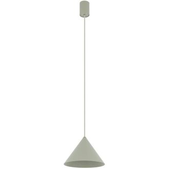Licht-Erlebnisse Pendelleuchte Gr&uuml;n D: 205 cm H: max. 130 cm rund Kegelschirm GU10 Metall Modern H&auml;ngeleuchte