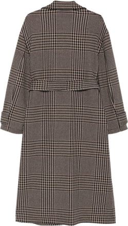 Emporio Armani Prince of Wales Check Coat - Black