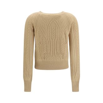 Ermanno Scervino Womens Beige Cashmere Sweater Clothing