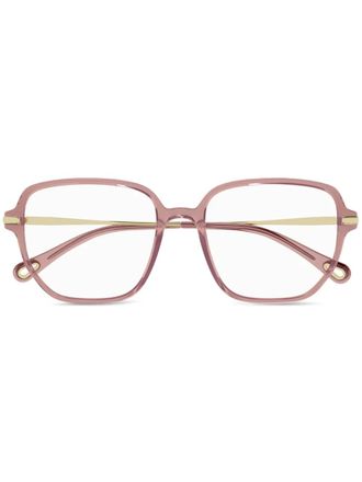 Chloé lunettes de vue à monture transparente - Marron