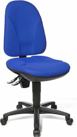 Topstar Topstar Point 35, Bürostuhl, Schreibtischstuhl, Rückenlehne höhenverstellbar, Bezugsstoff blau, 113 x 46 x 45