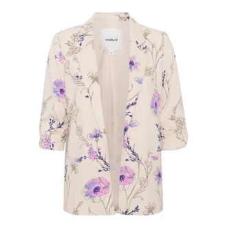 Soaked In Luxury SLShirley Bedruckter Blazer - - Jackets - Damen - Beige - M