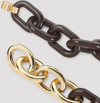 Marni Halskette - Brown Resin Necklace With Gold-Toned Brass Accents - Gr. unisize - in Braun - für Damen