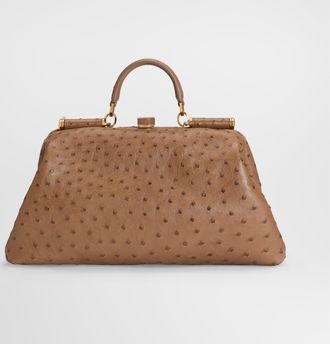 Dolce & Gabbana Handtasche Grandma Gro&szlig; Aus Strau&szlig;enleder - Frau Collection Mehrfarbig Onesize