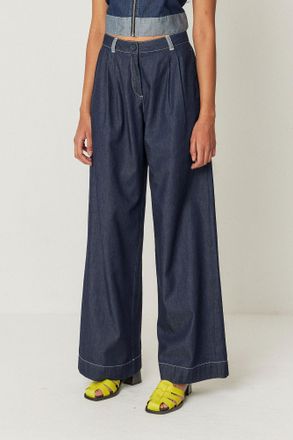 SKFK Damen vegan Hose Almike Blau