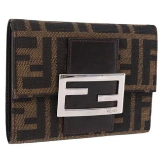 Fendi Portefeuille vintage Zucca Canvas Pre-owned - Femme - Pre-owned - Brun - Taille: ONE Size