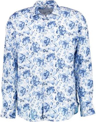 Stenströms Herren Hemd blau Leinen