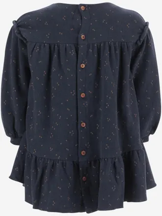 1+ in the family Girls Navy Dot Pattern Dress Cotton