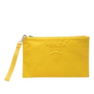 Prada Pre-owned Canvas Clutch - - Pre-owned - Damen - Gelb - ONE SIZE