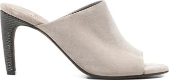 Brunello Cucinelli Femme, Chaussures, Beige, Taille: 38 1/2 EU Mule &agrave; talon